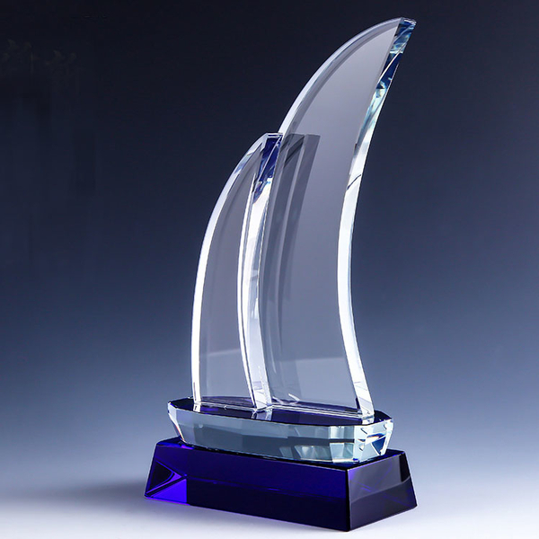 Sailboat Crystal Trophy - Medals Award