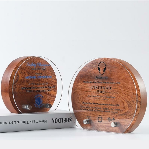 Acrylic Solid Wood Trophy - Medals Award