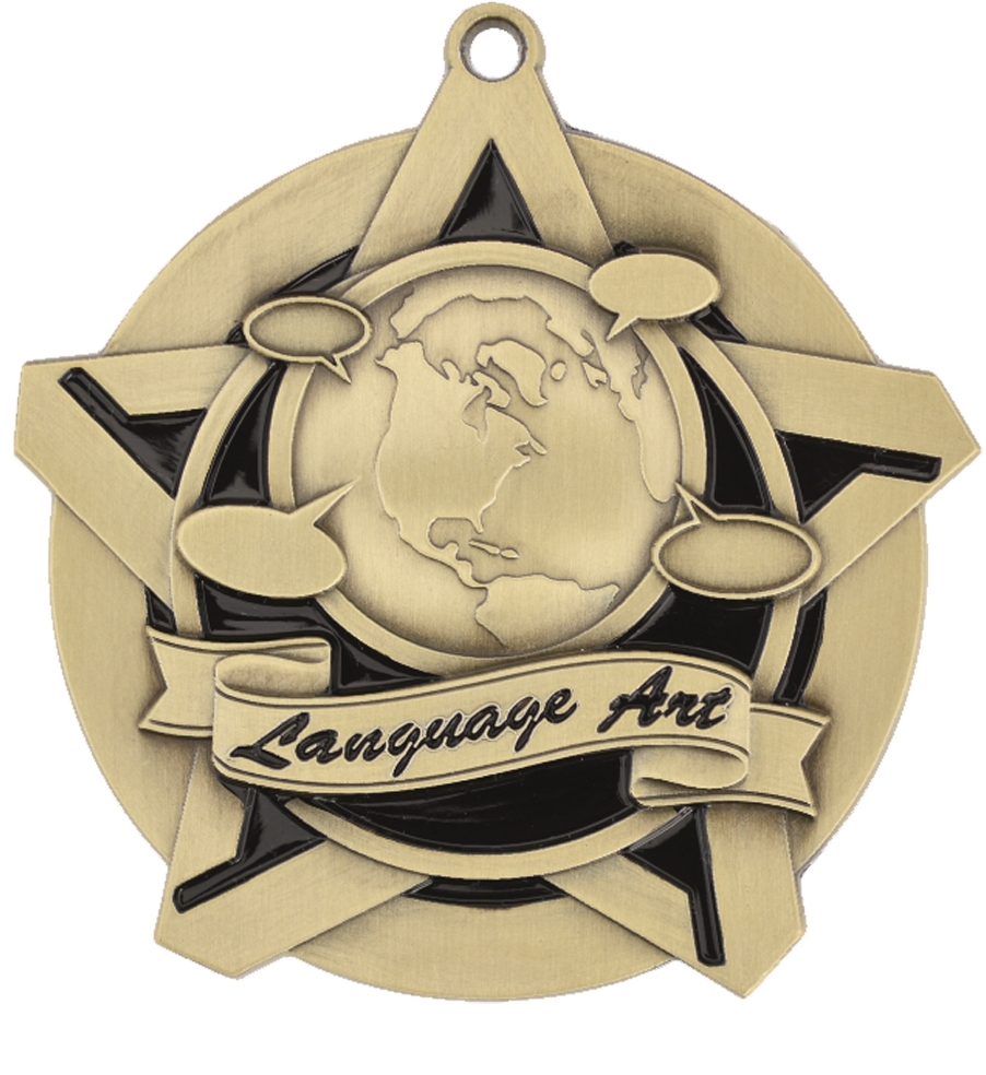 Super Star Language Arts Medal - Medals Award