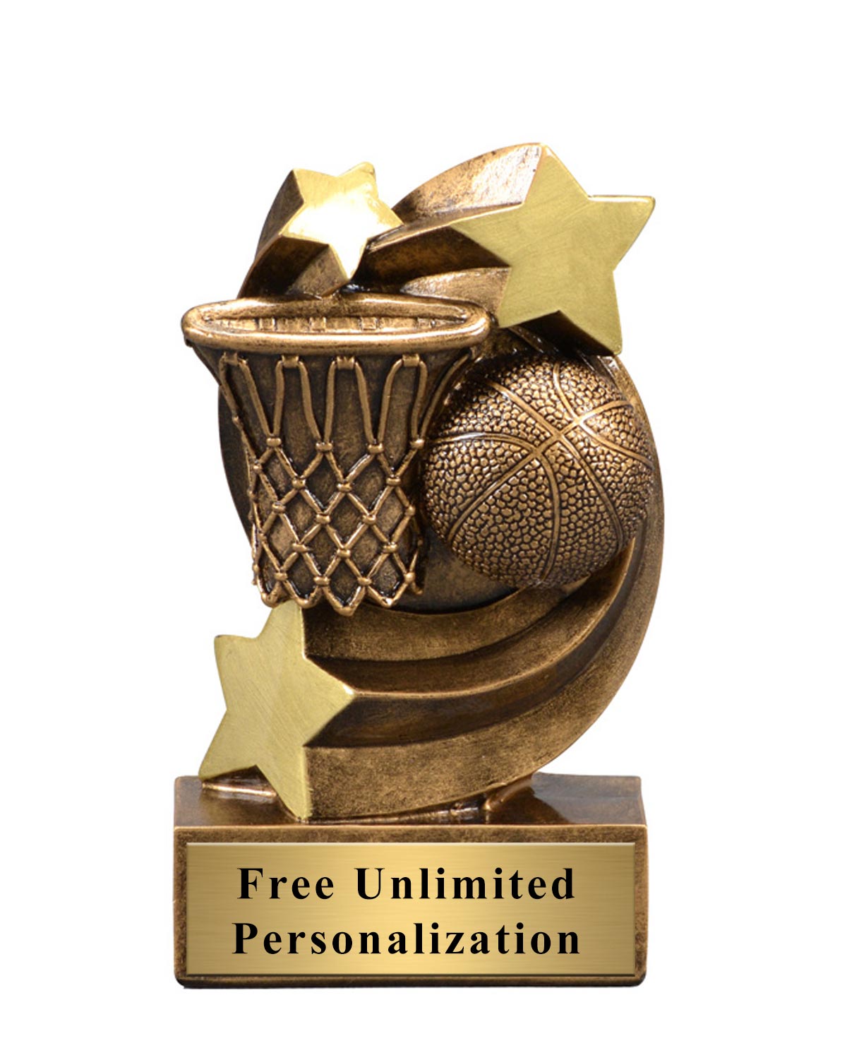 Star Swirl Basketball Trophy - Medals Award