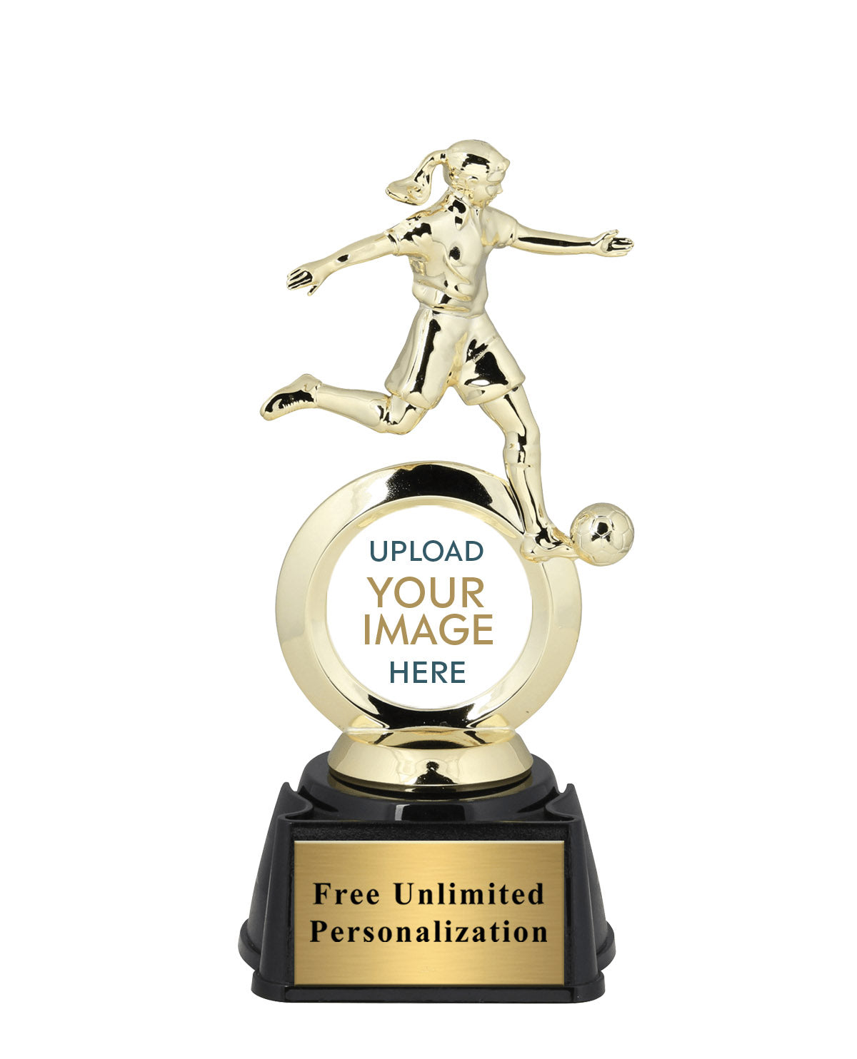 Soccer Female Figure Custom Insert Trophy - Medals Award