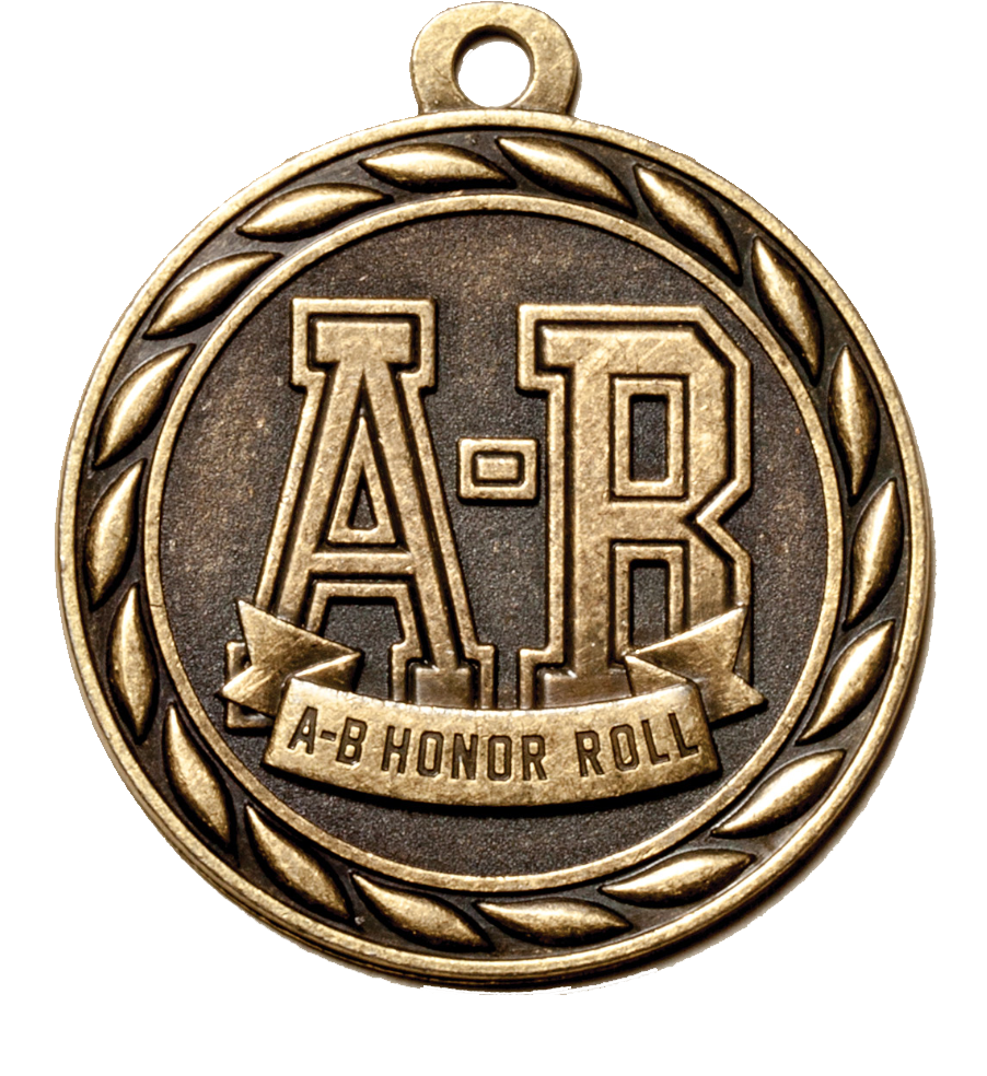 Scholastic AB Honor Roll Medal - Medals Award