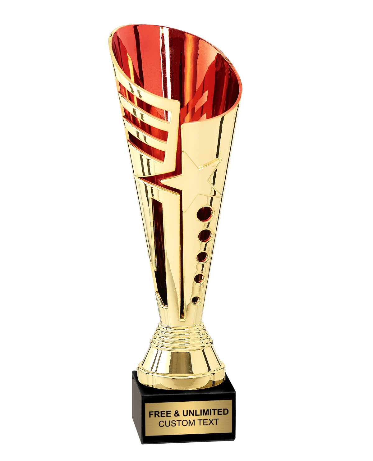 Red Accent Star Rise Gold Cup - Medals Award