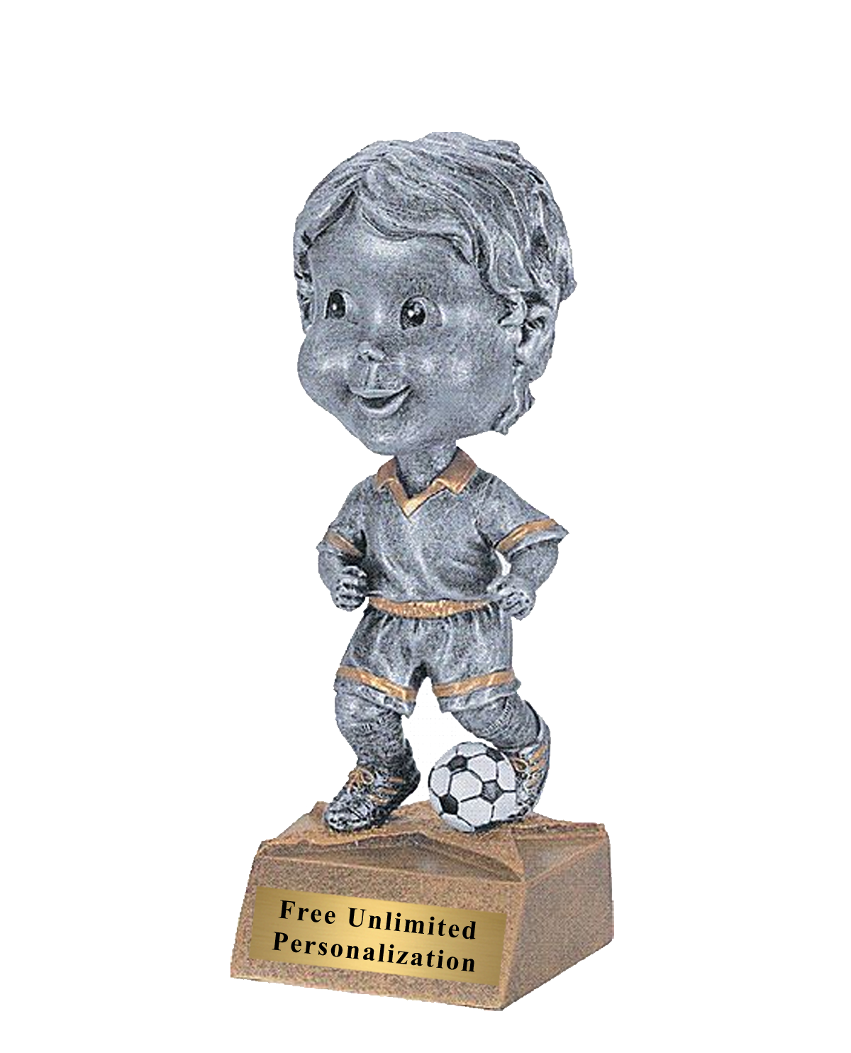 Bobblehead Soccer Trophy - Male - Medals Award