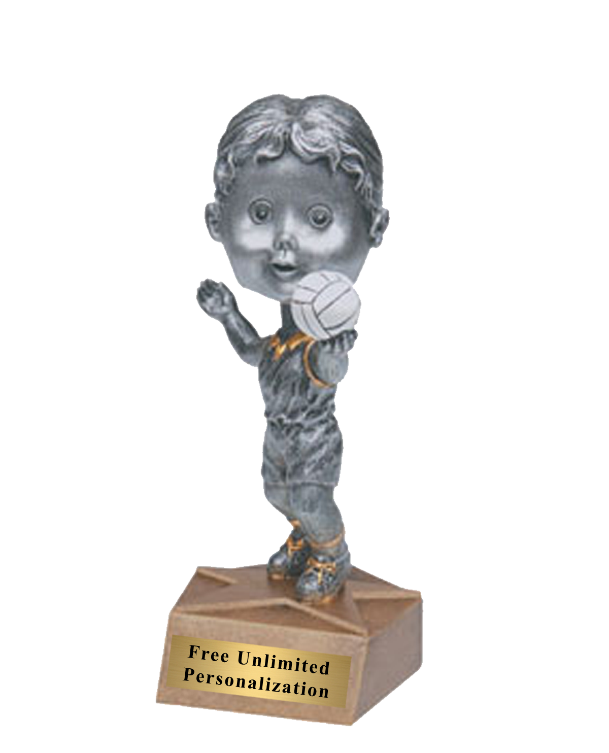 Female Bobblehead Volleyball Trophy - Medals Award