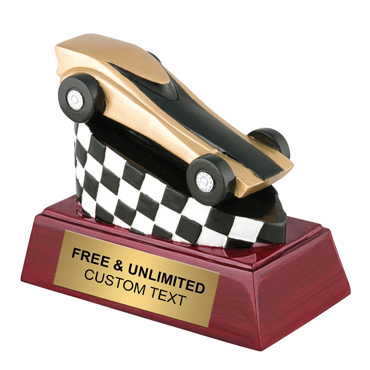 Checkered Pinewood Derby Trophy - Medals Award