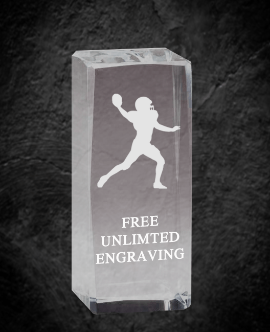 Football Optical Crystal Award - Medals Award