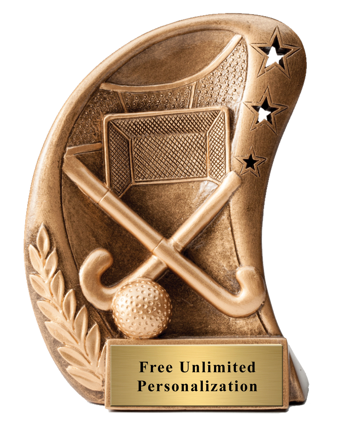 s 5 Stars Gold Trophy Award With Name Plate Award Certificate Frame ...