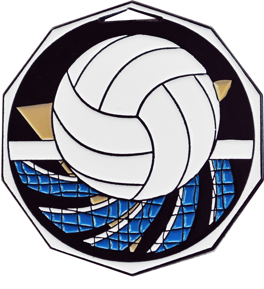 Bright Color Volleyball Medal - Medals Award