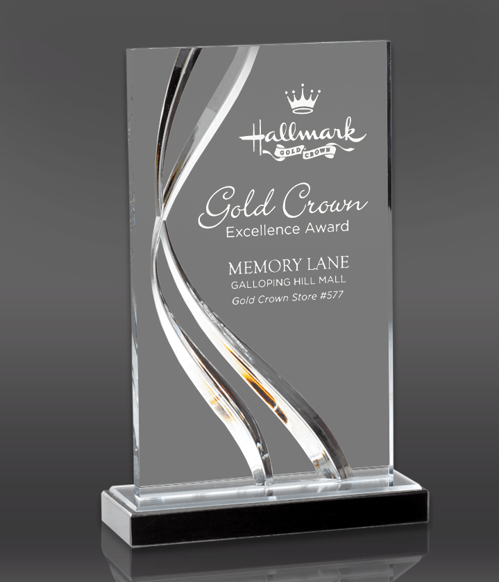 Clear Swirl Wave Acrylic - Medals Award