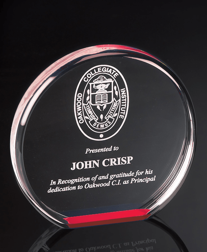 Red Circle Mirror Acrylic - Medals Award
