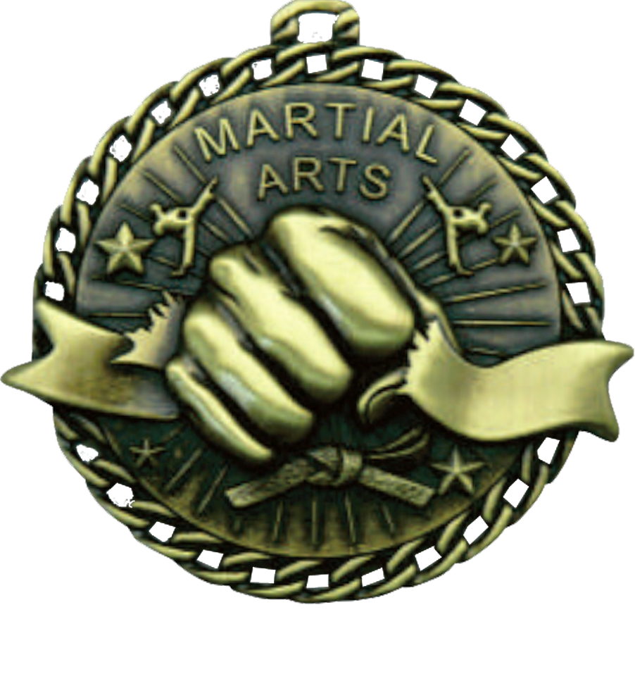 Ribbon Burst Martial Arts Medal - Medals Award
