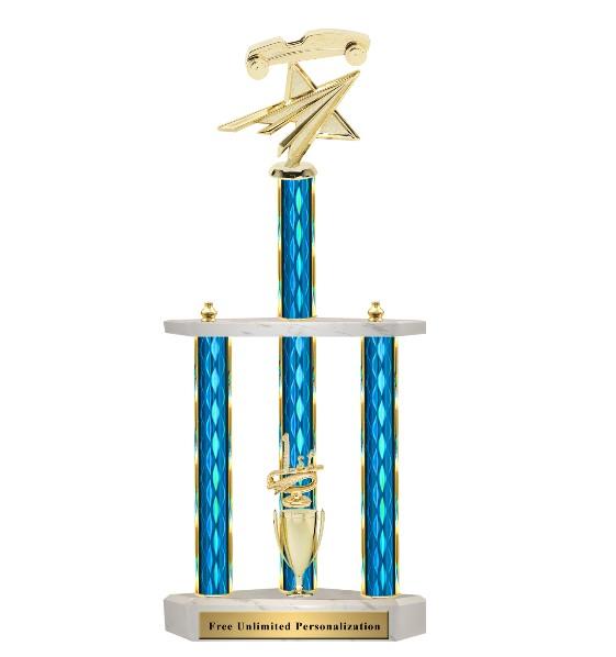 Giant Three Post Trophy Pinewood Derby - Medals Award