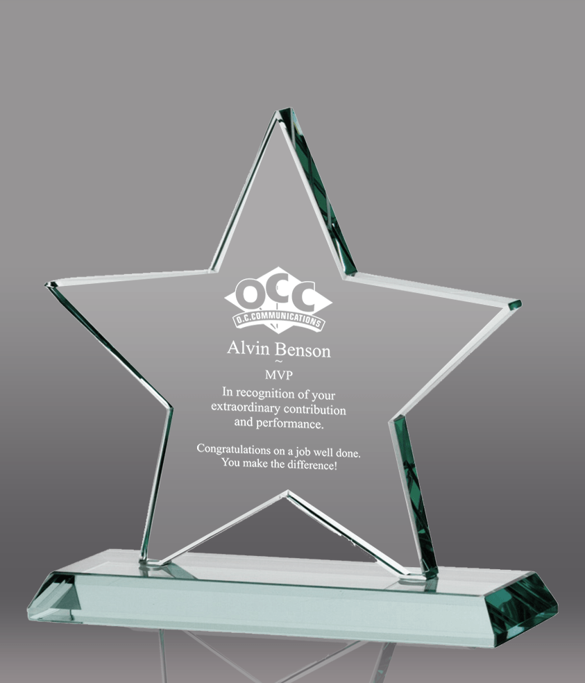 Star Glass Award - Medals Award