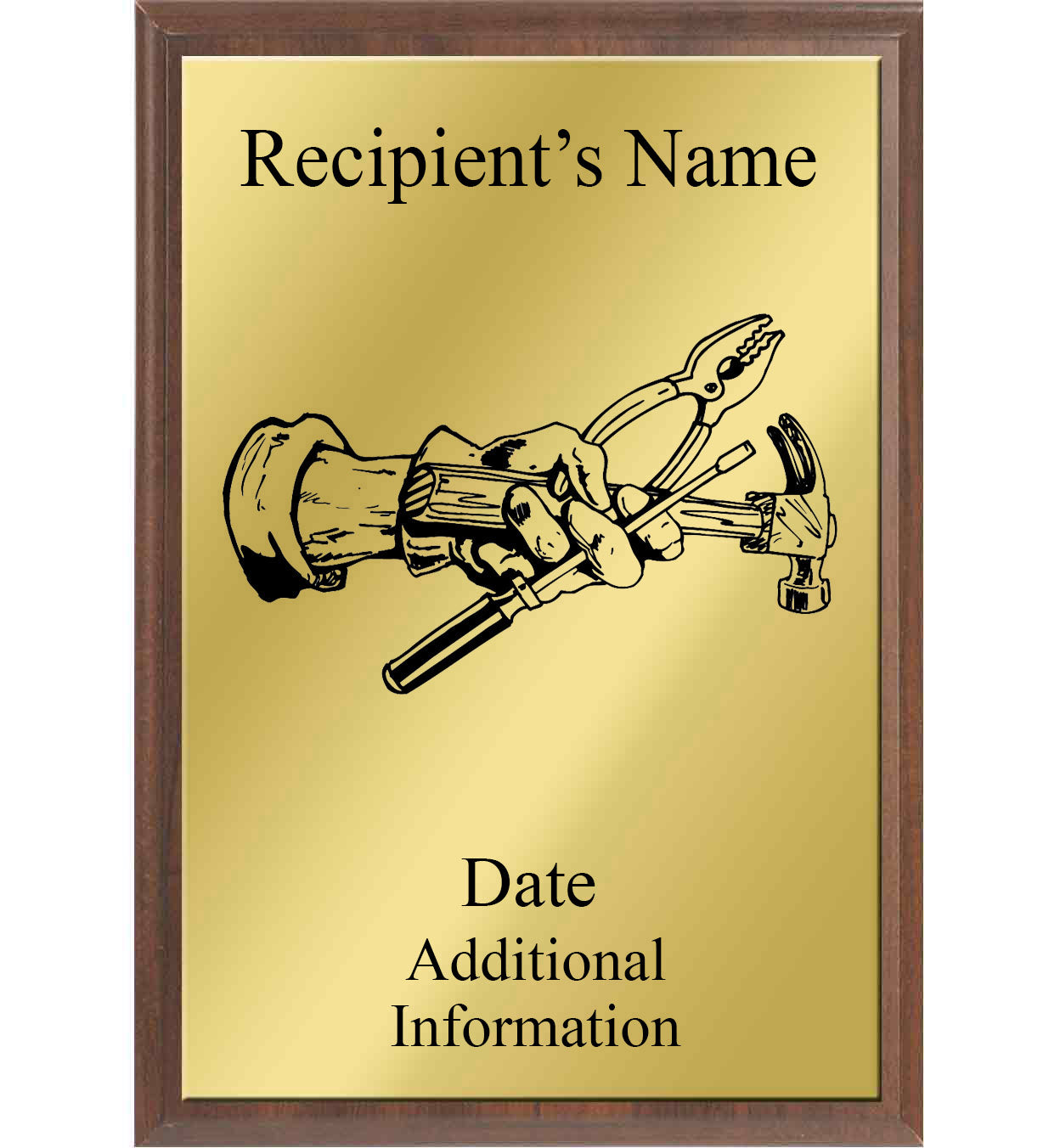 Handyman Silhouette Plaque - Medals Award