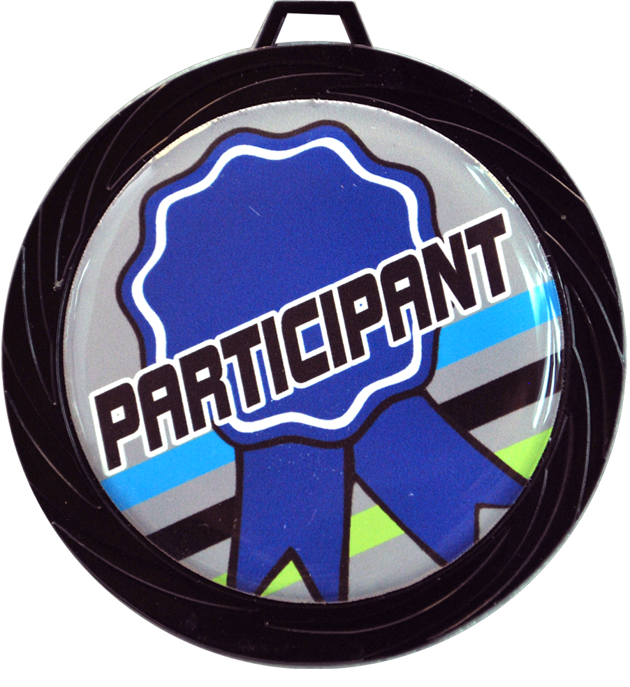 Black Lazer Participant Medal - Medals Award
