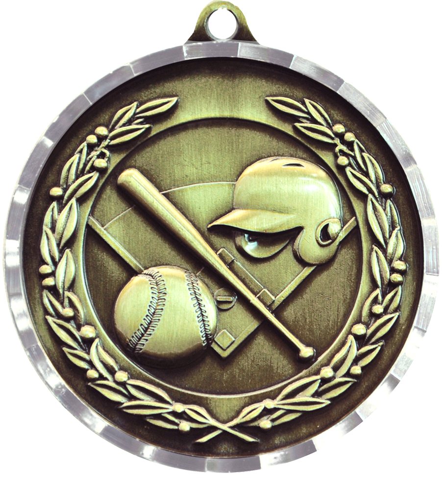 Diamond Cut Baseball Medal - Medals Award