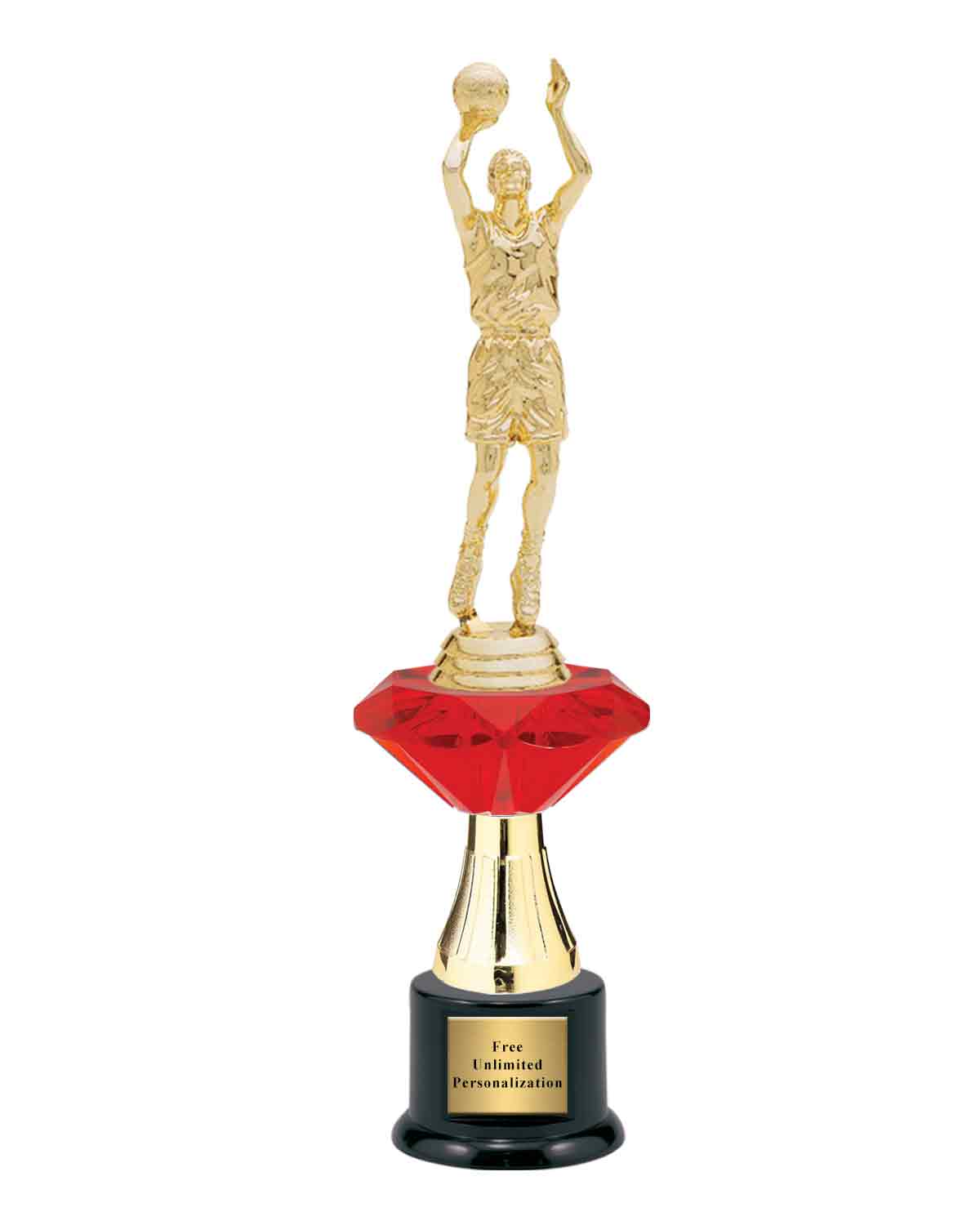 Jewel Riser Basketball Trophy - Medium - Medals Award