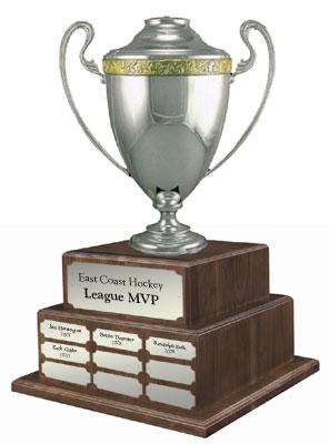 Silver Italian Cup Trophy w/ Lid on Perpetual Base - Medals Award