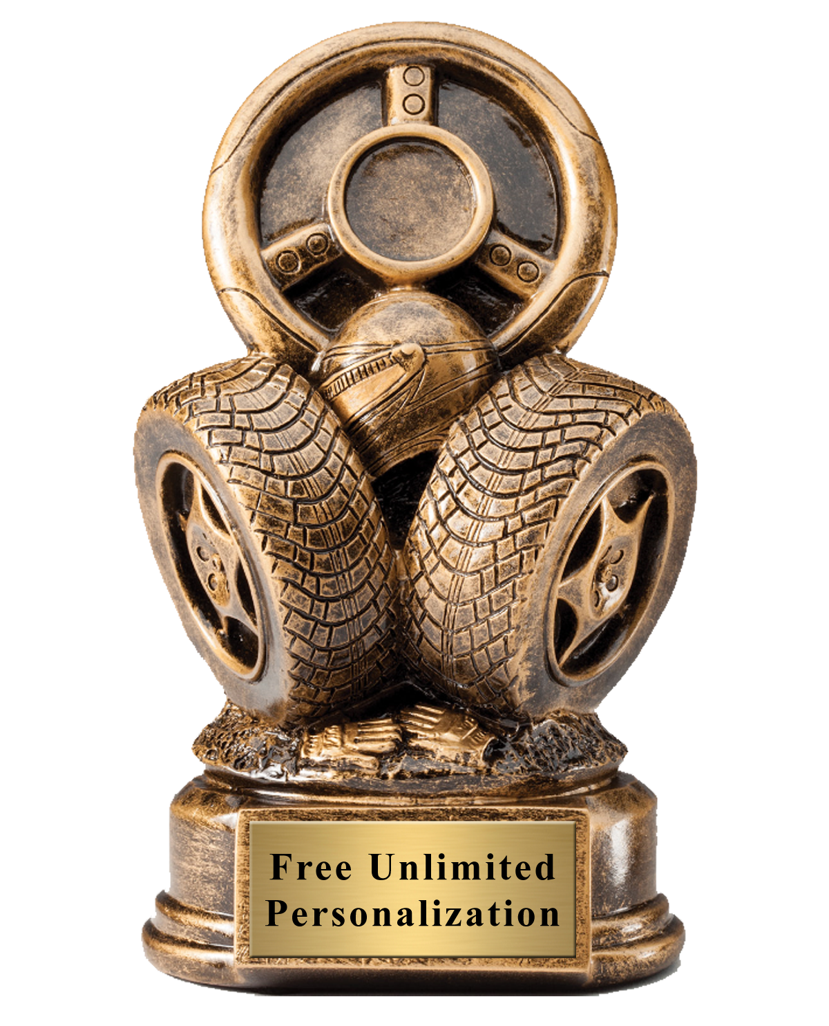 Steering Wheel And Tires Racing Trophy - Medals Award