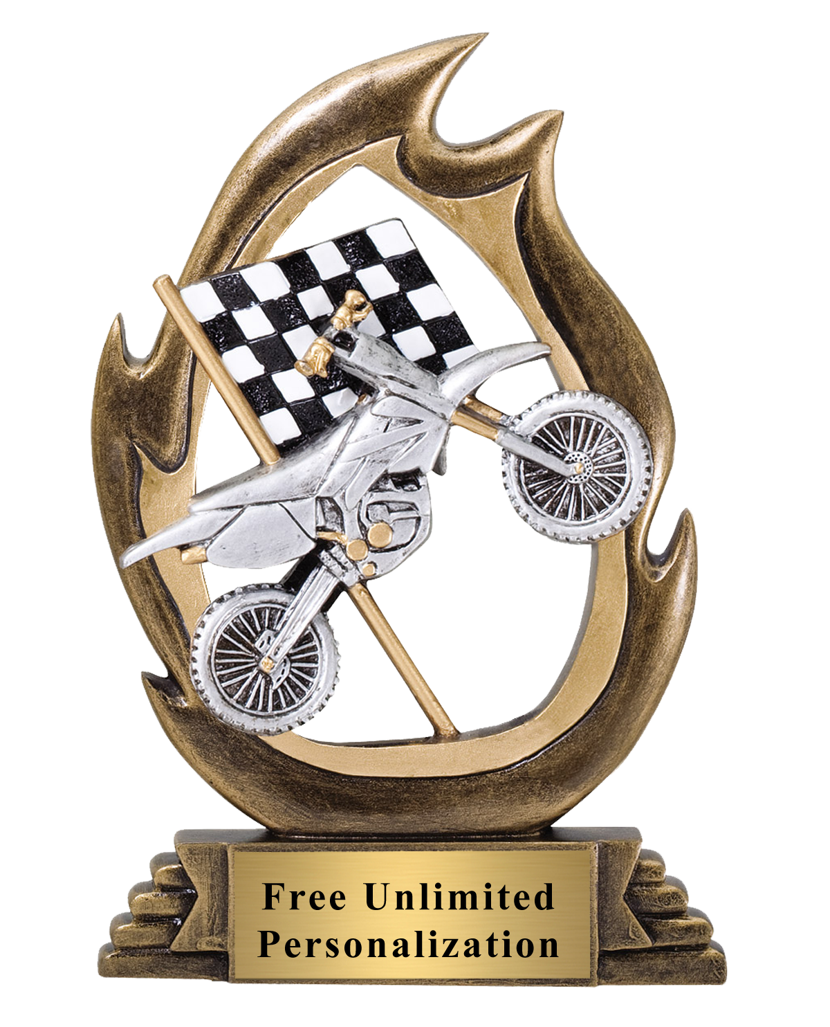 Flame Motorcycle Trophy - Medals Award