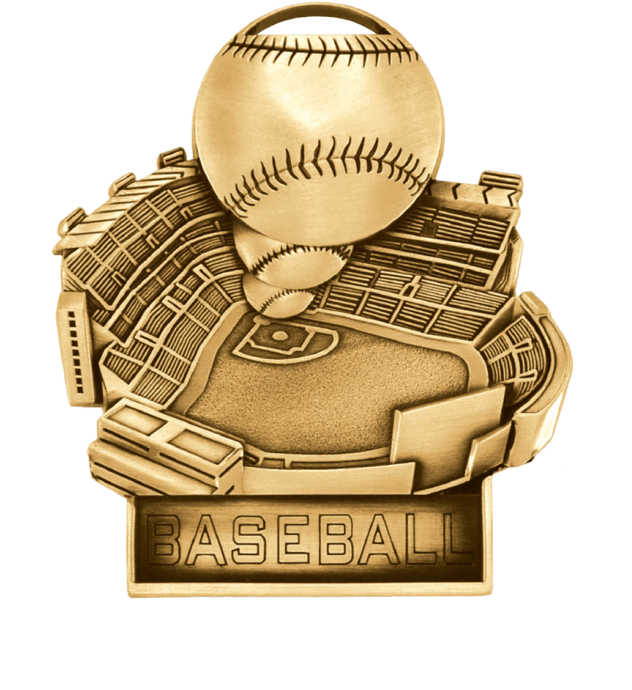Stand Up Baseball Medal - Medals Award