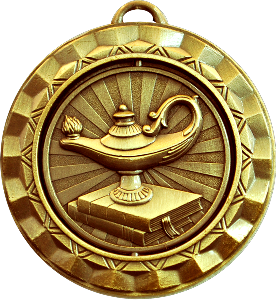 Spin Lamp of Knowledge Medal - Medals Award