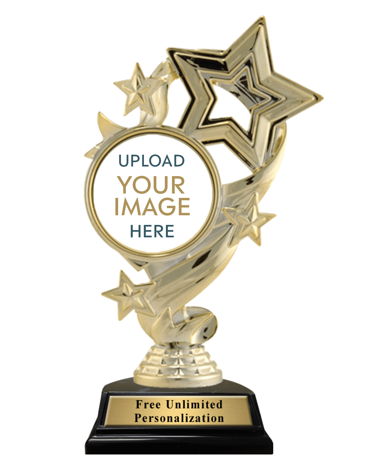 Star Ribbon Custom Insert Trophy - Medals Award