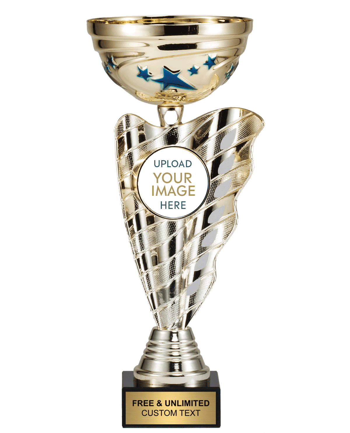 Swirl & Blue Star Custom Insert Cup - Medals Award