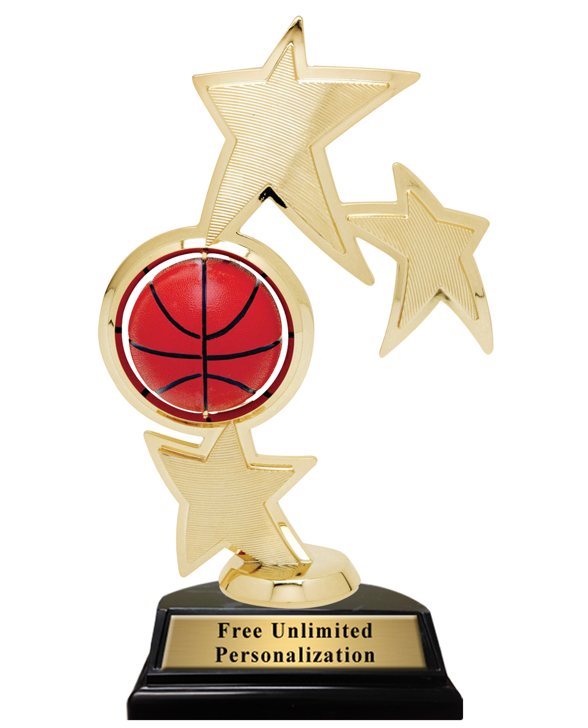 Triple Star Spin Basketball Trophy - Medals Award
