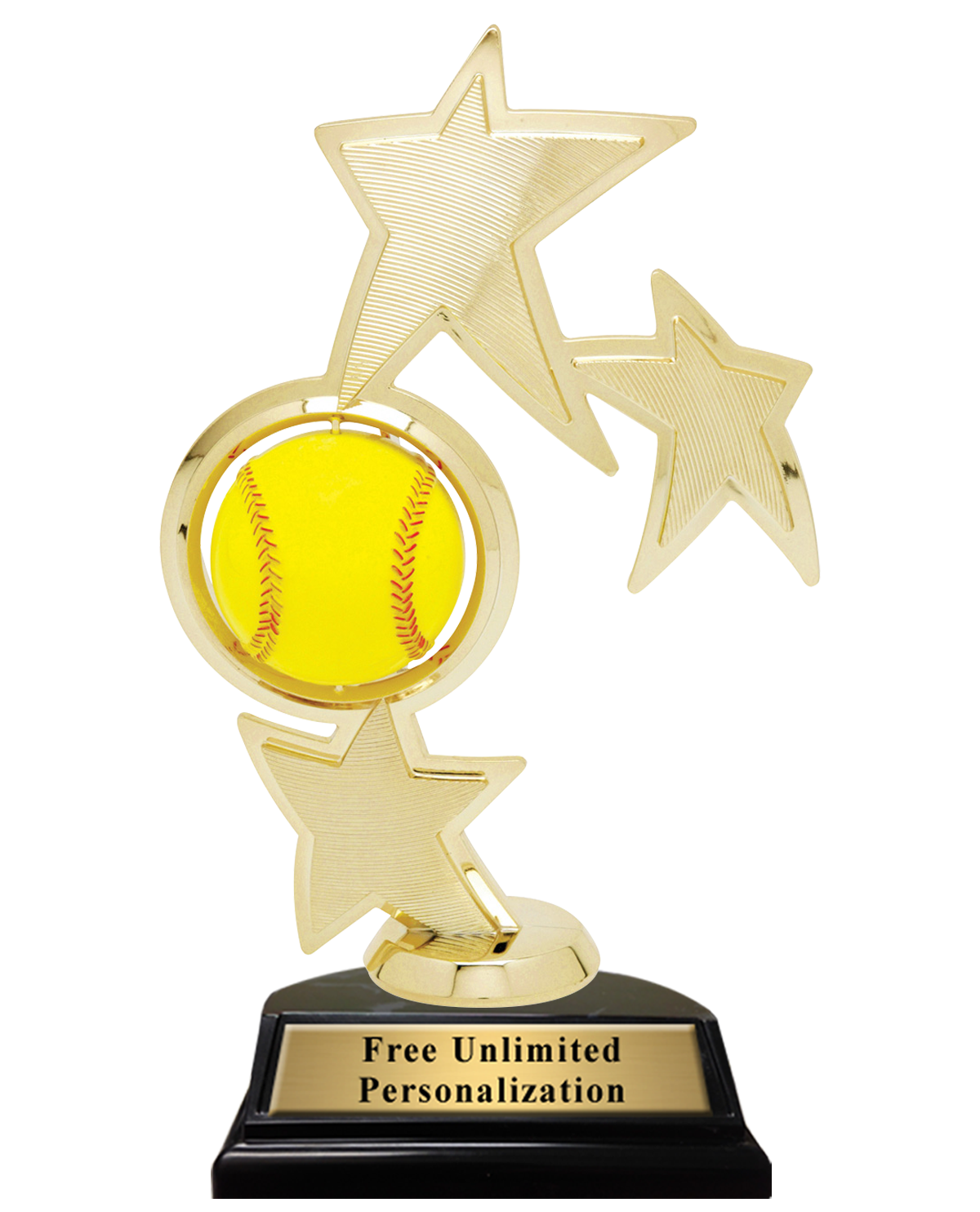 Triple Star Spin Softball Trophy - Medals Award