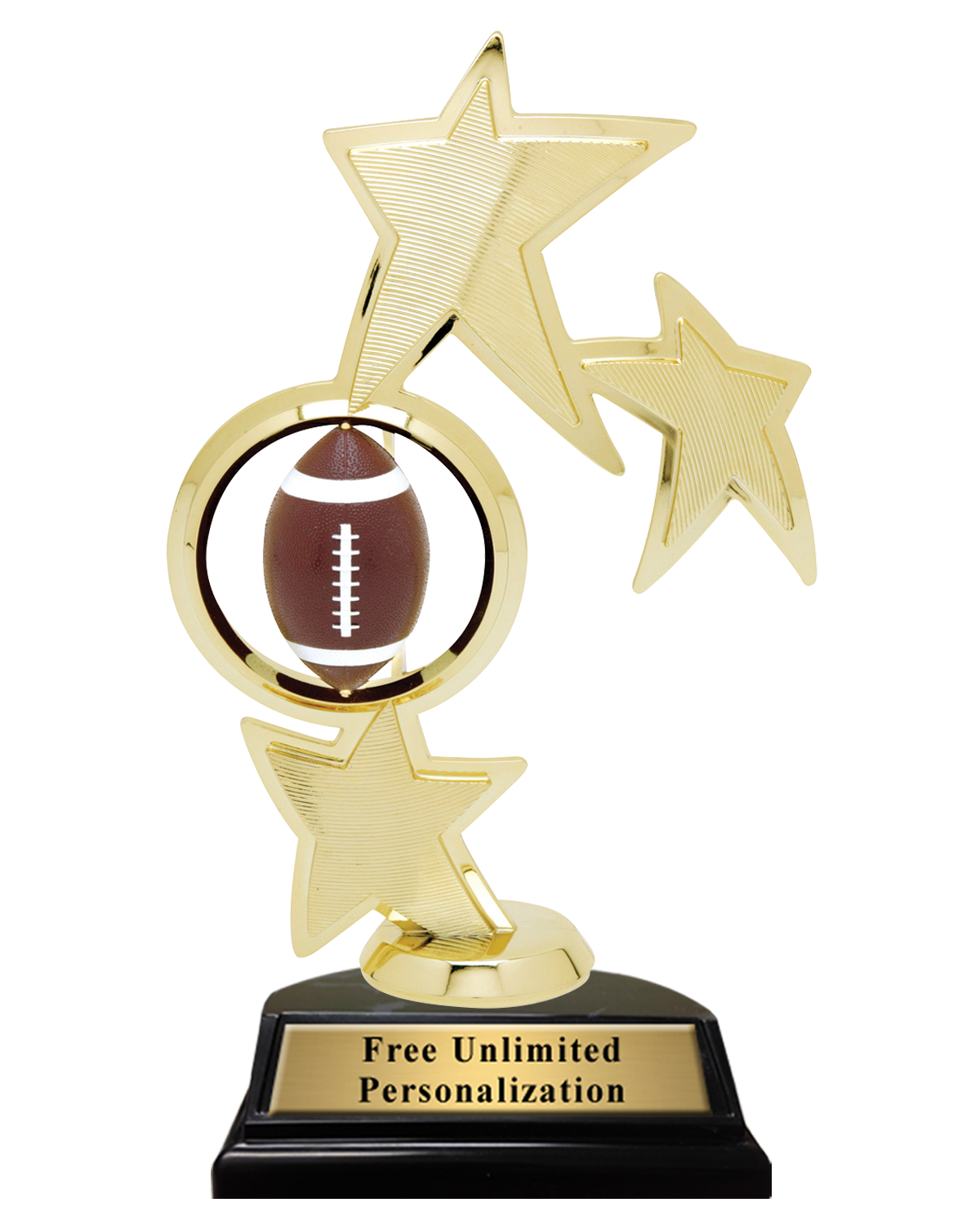 Triple Star Spin Football Trophy - Medals Award