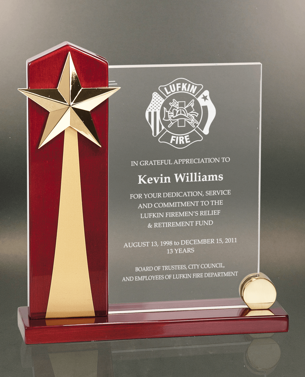 Vertical Rising Star Acrylic - Medals Award