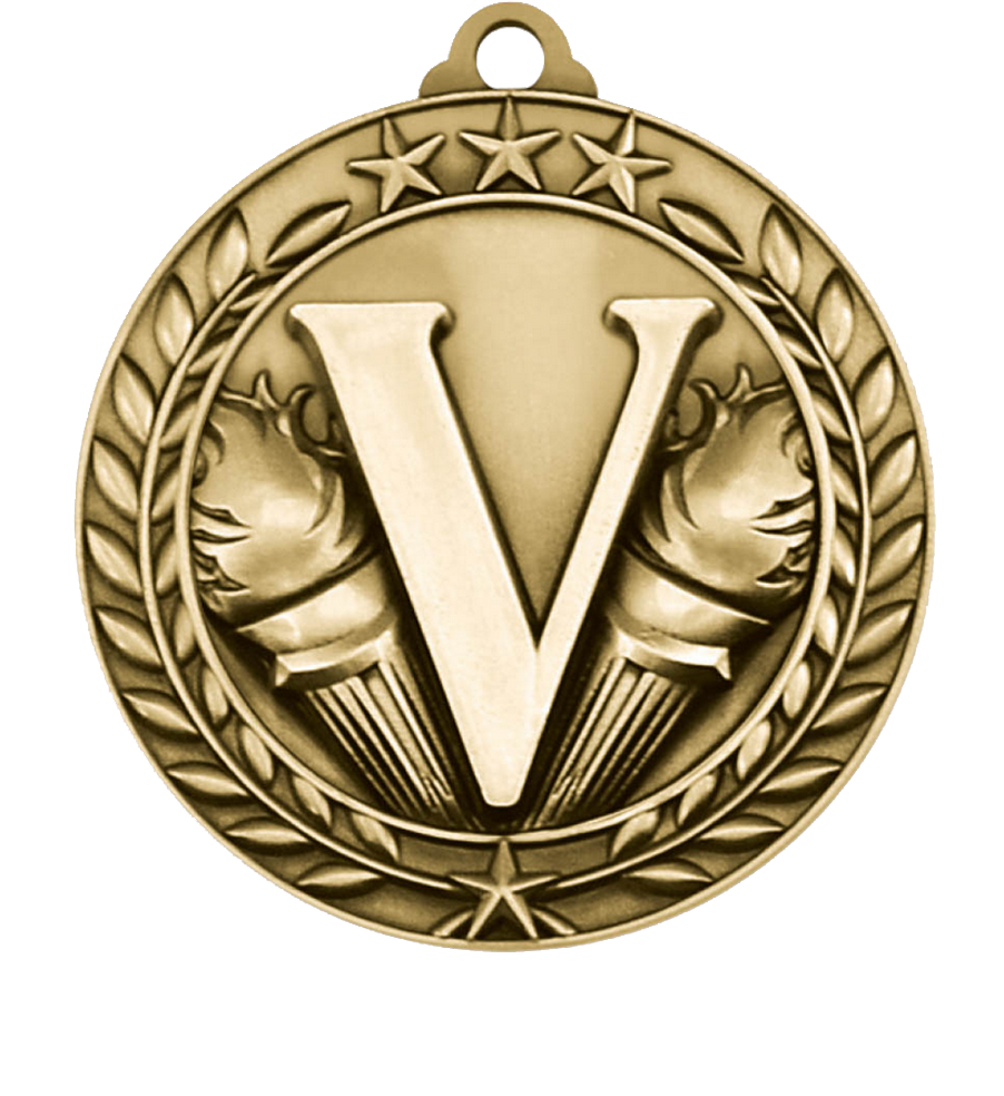 Large Star Wreath Victory Medal - Medals Award