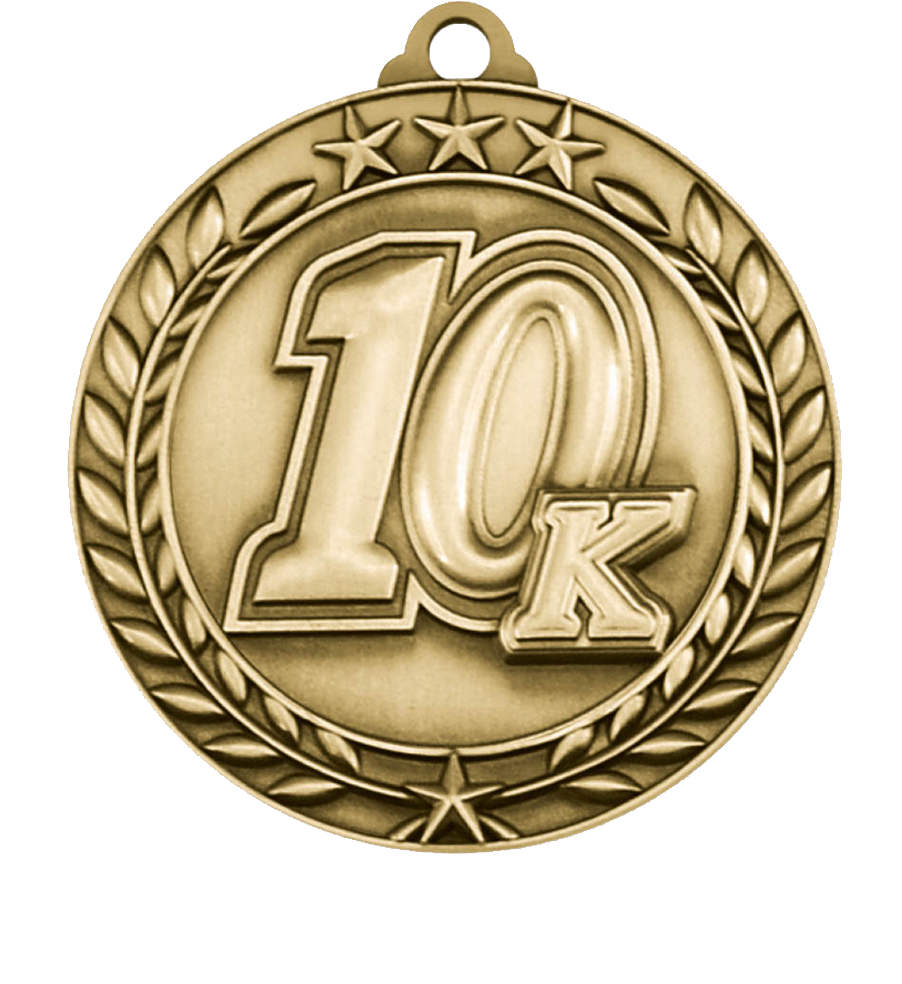 Large Star Wreath 10K Medal - Medals Award