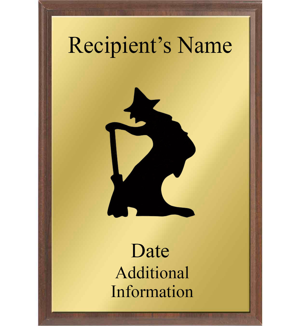 Witch Silhouette Plaque – Medals Award
